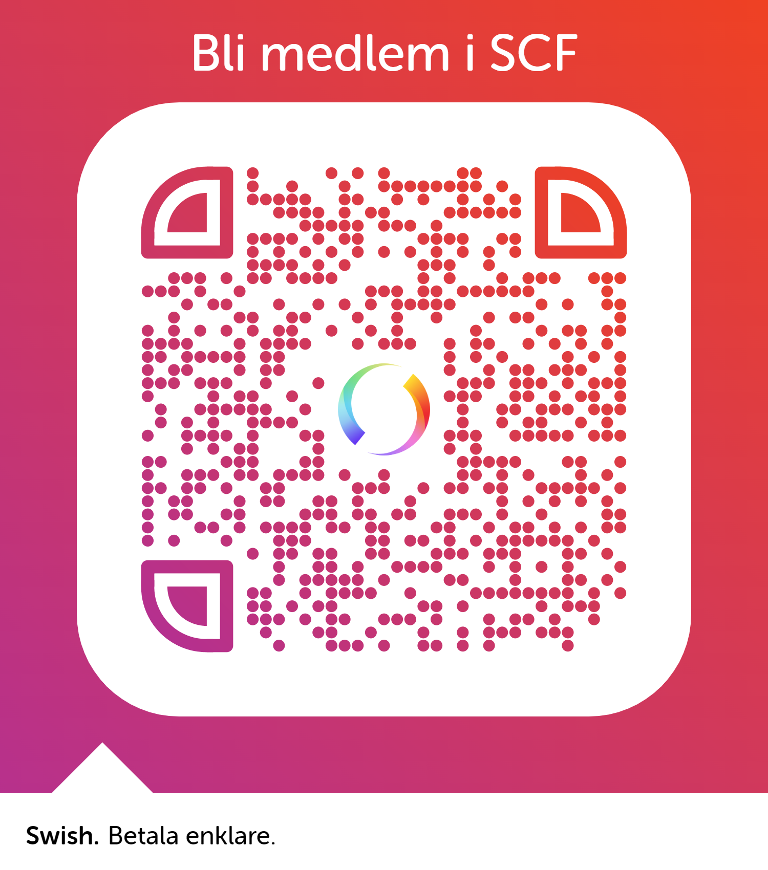 QR-kod för Swish medlemsavgift - Celiakiförbundet Celiakiförbundet